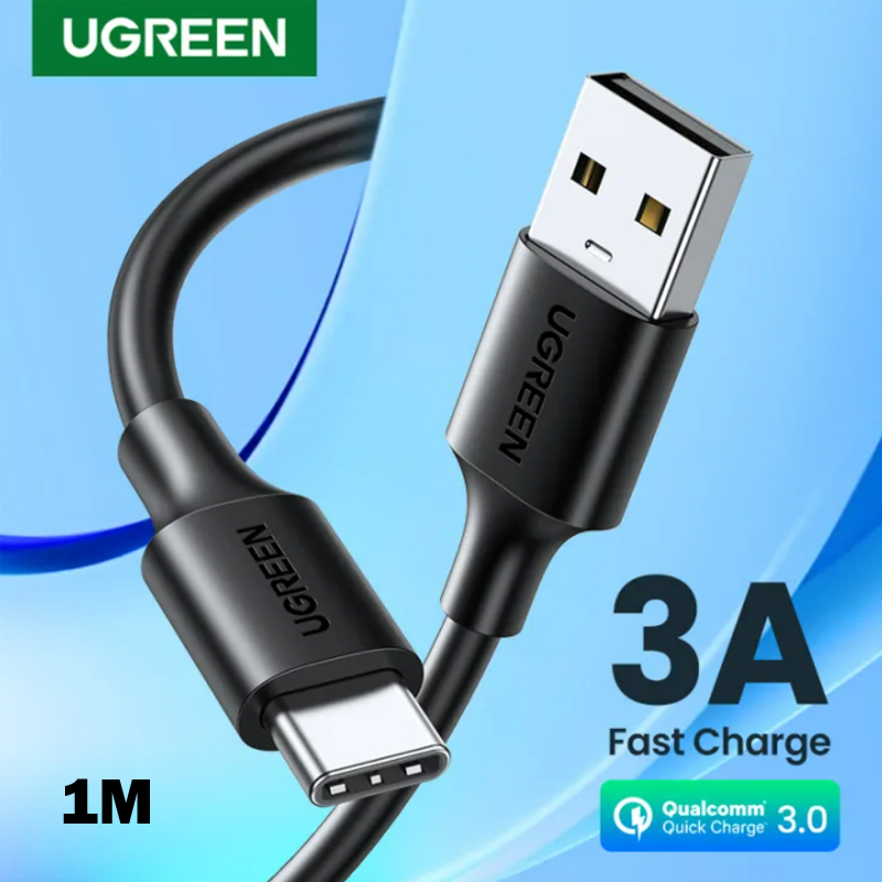 Ugreen 60136 Cáp UGREEN USB 2.0 A to Micro USB Mạ Niken 1m (Đen) chính hãng